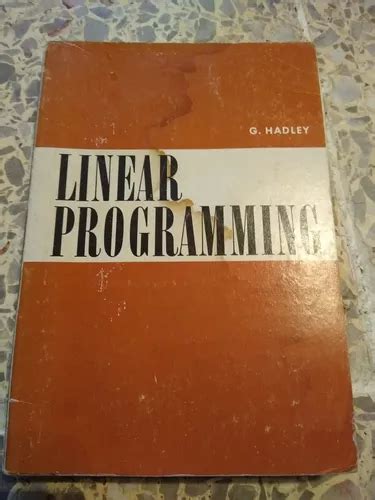 Linear Programming G Hadley Meses Sin Interés