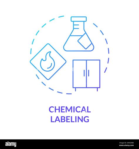 Chemical Labeling Blue Gradient Concept Icon Stock Vector Image And Art