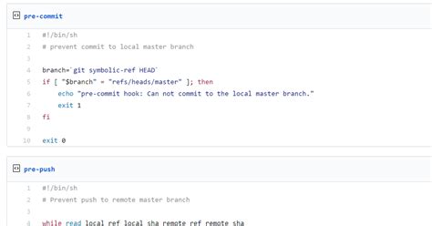 Git Protect Local Master Branch Prevent Commit And Push