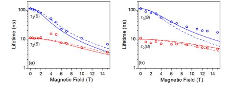 Magnetic Field Dependences Of Lifetimes τ2 And τ3 For A Sample 1 B Download Scientific