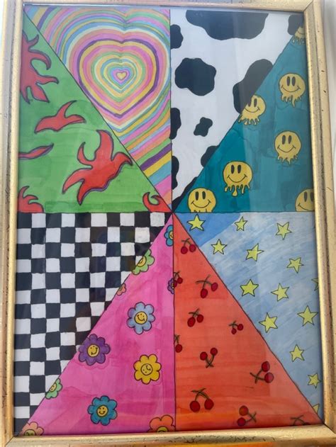 Рисунок хиппи рисунок в треугольнике из тт Drawings Quilts Art