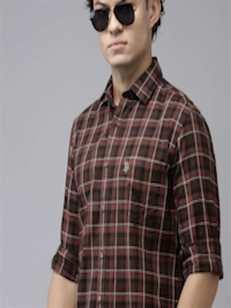 Buy Us Polo Assn Pure Cotton Tailored Fit Checked Casual Shirt