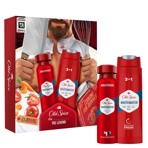 Комплект Old Spice Chef: Душ гел Whitewater, 250 мл + Дезодорант спрей ...