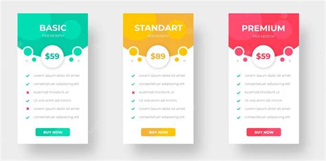 Premium Vector Pricing Table And Pricing Chart Price List Vector