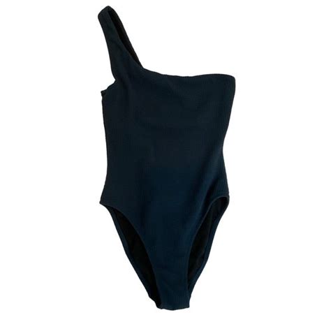 J Crew Swim J Crew Size 4 Swimsuit One Piece One Shoulder Textured