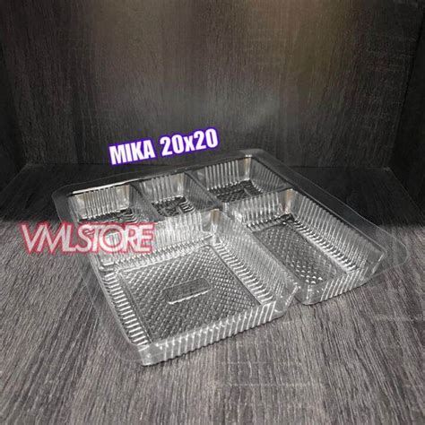 Isi 50 Mika Dalaman 20x20 Tatakan Dus 5 Sekat 20 X 20 Lazada