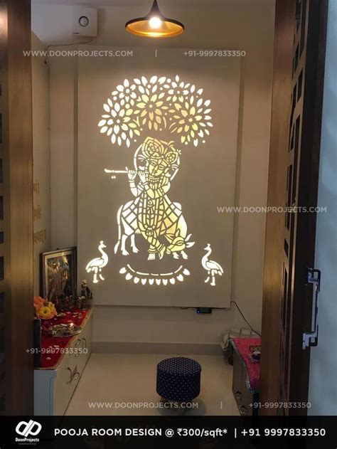 Cnc Mandir Interior ₹50k Pooja Room Door Design House Ceiling
