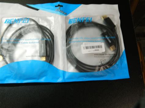 Used Benfei Avacon Black Gold Plated Male To Male Display Port To Hdmi