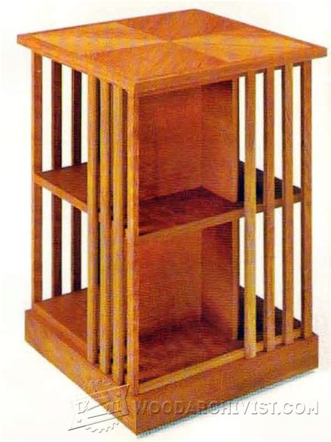 Rotating Bookshelf Plans Woodarchivist