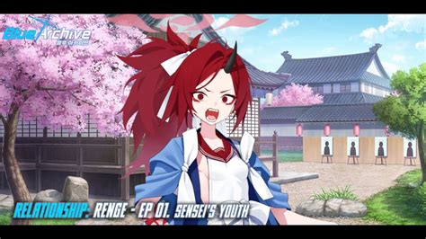 Blue Archive Relationship Story Renge EP 01 Sensei S Youth YouTube