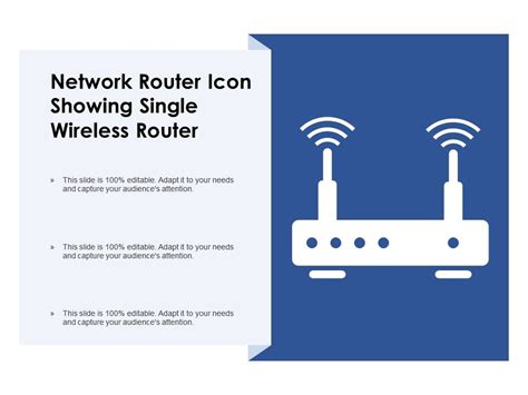 Network Router Icon Showing Single Wireless Router Graphics