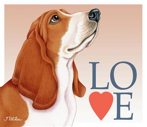 Basset Hound Love Mixed Media By Tomoyo Pitcher Fine Art America