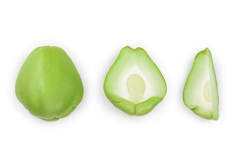 흰색 배경에 고립 된 신선한 차요테 야채 맨 위 보기 플랫 레이 0명에 대한 스톡 사진 및 기타 이미지 0명 3가지 개체 개체 그룹 Istock