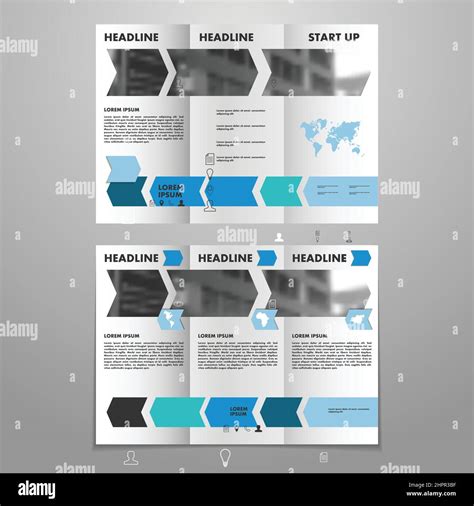Blue Geometry Brochure Design Template Vector Cover Leaflet Presentation Abstract Background