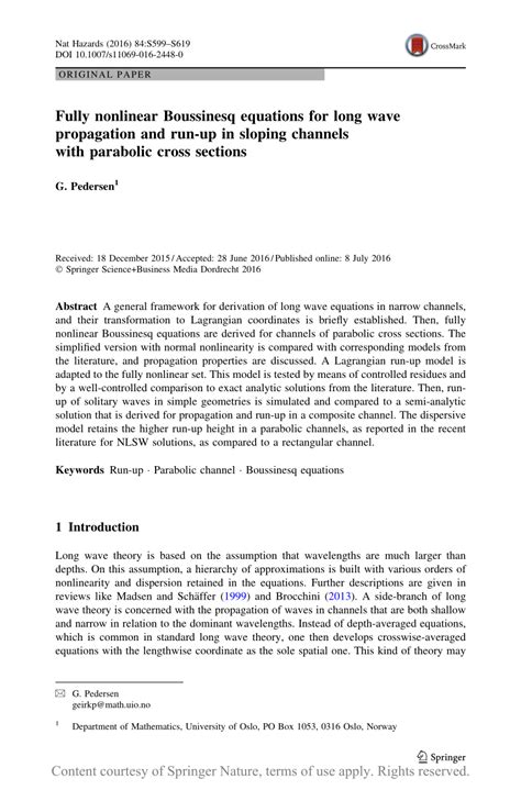 Fully Nonlinear Boussinesq Equations For Long Wave Propagation And Run