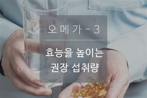오메가 3 효능을 높이는 권장 섭취량 네이버 블로그