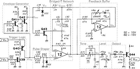 Tr 808 Bass Drum Schematic Blocks Marked Adapted From 1