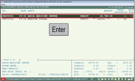 How To Print Replacement Issue Challan In Marg Software