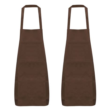 Uxcell 2pack Plain Bib Aprons Washable Aprons Kitchen Cooking Aprons