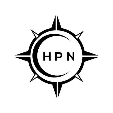 Hpn Abstract Technology Circle Setting Logo Design On White Background