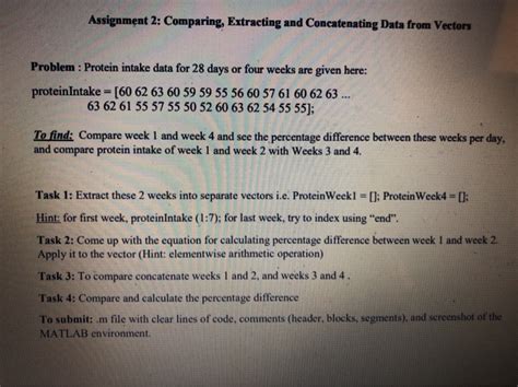 Solved Assignment 2 Comparing Extracting And Concatenating