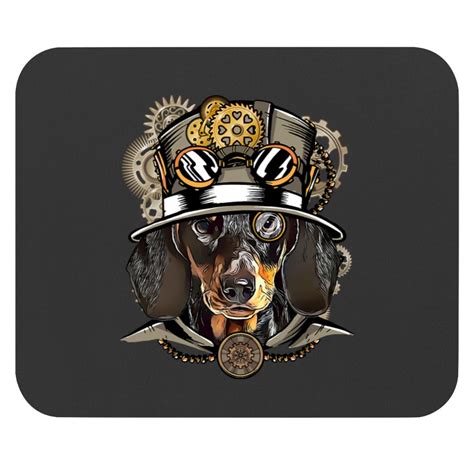 Wiener Medieval Victorian Gothic Steampunk Dachshund Doxie Mouse Pads