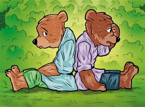 Два жадных медвежонка раскраска LionArts.ru