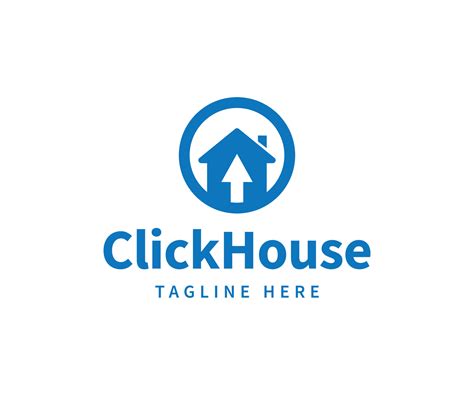 House Click Logo Click House Logo Template Vector Art At Vecteezy