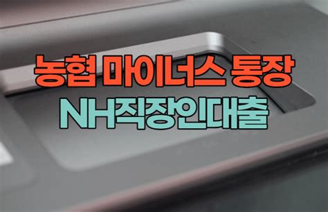 농협 마이너스 통장 Nh직장인대출 신속하고 간편 데이클릭