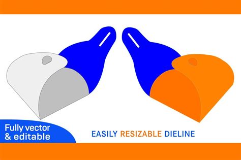 Birthday T Box Wedding Candy Cake Boxes Dieline Template And 3d Box Design 3d Box 22174983