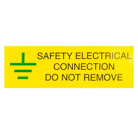 Industrial Signs 75mm X 25mm Electrical Connection Do Not Remove Label