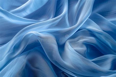 Elegant Vibrant Blue Silk Fabric Texture Abstract Silky Waves Smooth Textile Background