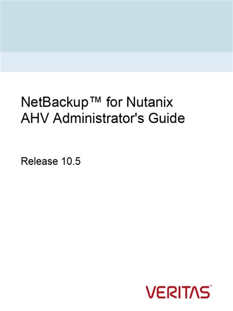 netbackup105 adminguide ahv pdf virtual machine port computer