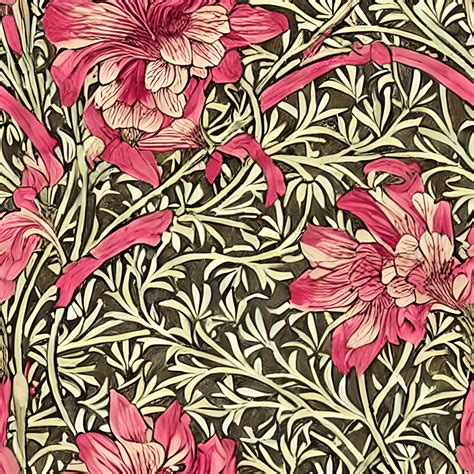 William Morris Style Floral Pattern · Creative Fabrica
