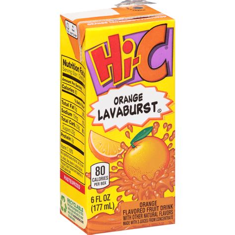 Hi C Orange Lavaburst Carton 6 Fl Oz Shop Edwards Food Giant