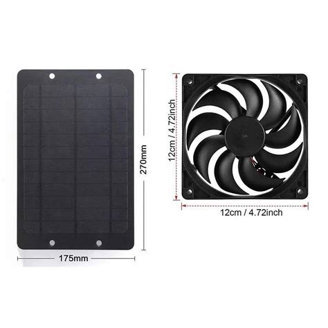 พัดลมดูดอากาศพลังงานแสงอาทิตย์ 10w แผงโซลาร์เซลล์ขับเคลื่อนพัดลมเดี่ยวสําหรับสุนัขไก่ Coop