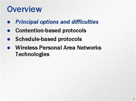 Network Kernel Architectures And Implementation 01204423 Medium Access