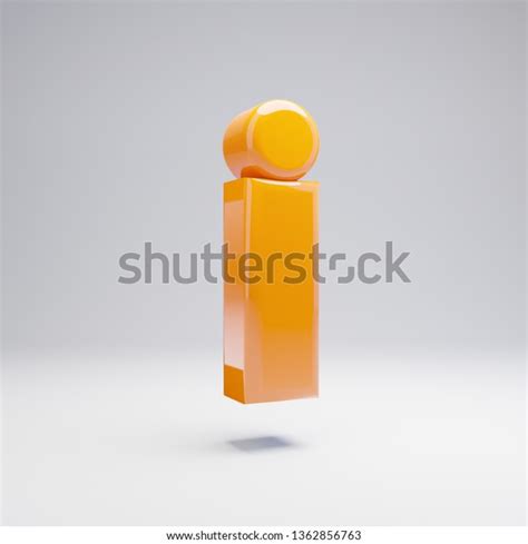 Volumetric Glossy Hot Orange Lowercase Letter Stock Illustration