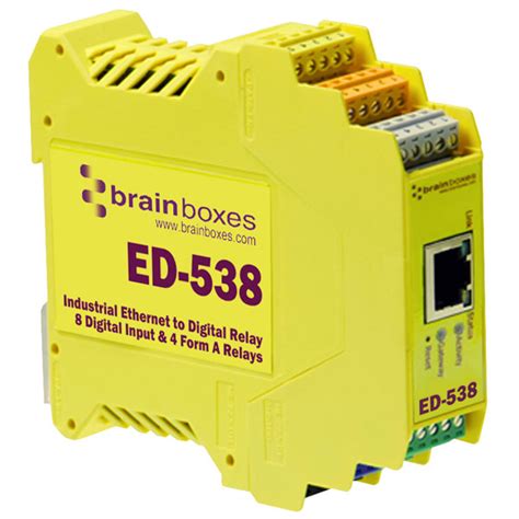 Brainboxes ED 538 Ethernet To 4 Relays And 8 Digital Inputs RS485 Gateway Rapid Electronics