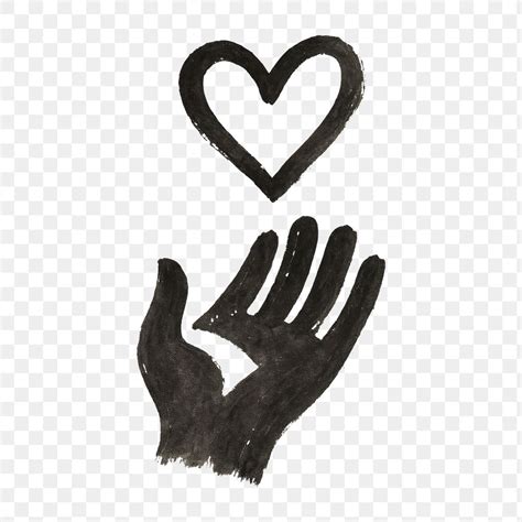 Png Hand Reaching Heart Illustration Free Png Rawpixel