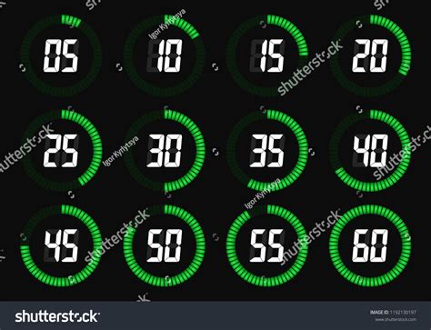 Vektor Stok Countdown Timer Clock Counter Vector Template Tanpa Royalti 1192130197 Shutterstock