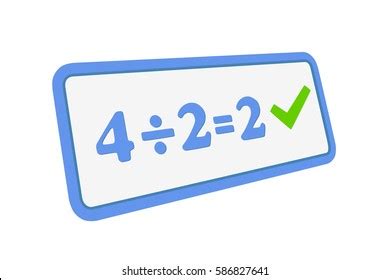 Basic Division Equation Check Mark Stock Illustration 586827641 Shutterstock