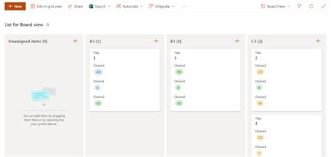 ms lists board view won t display choice formatting microsoft community