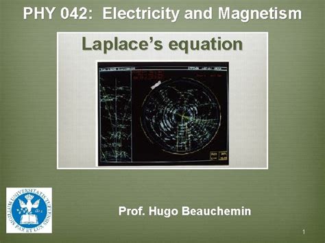 Phy 042 Electricity And Magnetism Laplaces Equation Prof