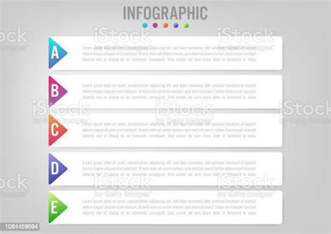 5 옵션 비즈니스 Infographic 레이블 템플릿입니다 Infographic 위한 창조적인 개념입니다 0명에 대한 스톡 벡터