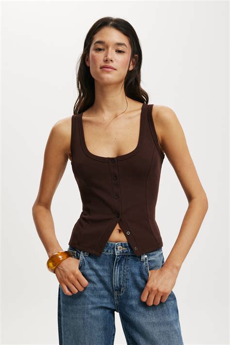 Lily Button Through Tank