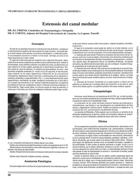 Estenosis Del Canal Medular