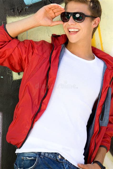 Casual Cool Guy Stock Image Image Of Cheerful Street 15139645