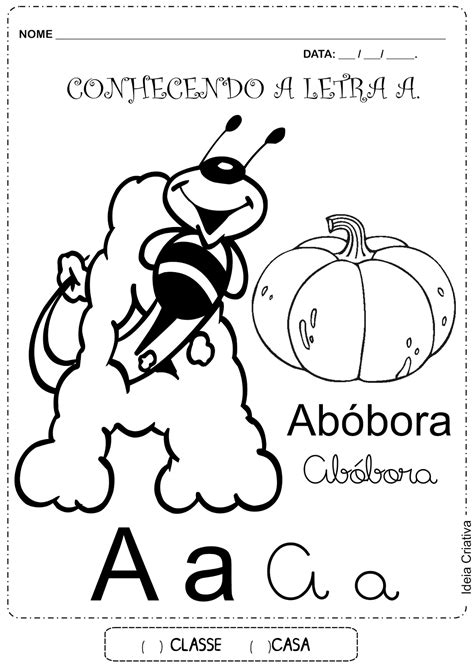 Atividade Letra A Maternal Braincp