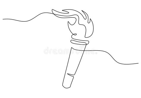 Olympic Torch Outline Clipart Torch Is A Classic Form Olympic Flame